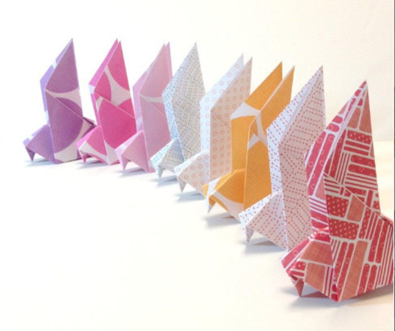 Palomas de origami Origami Cottage Chic Palomas de la | Etsy