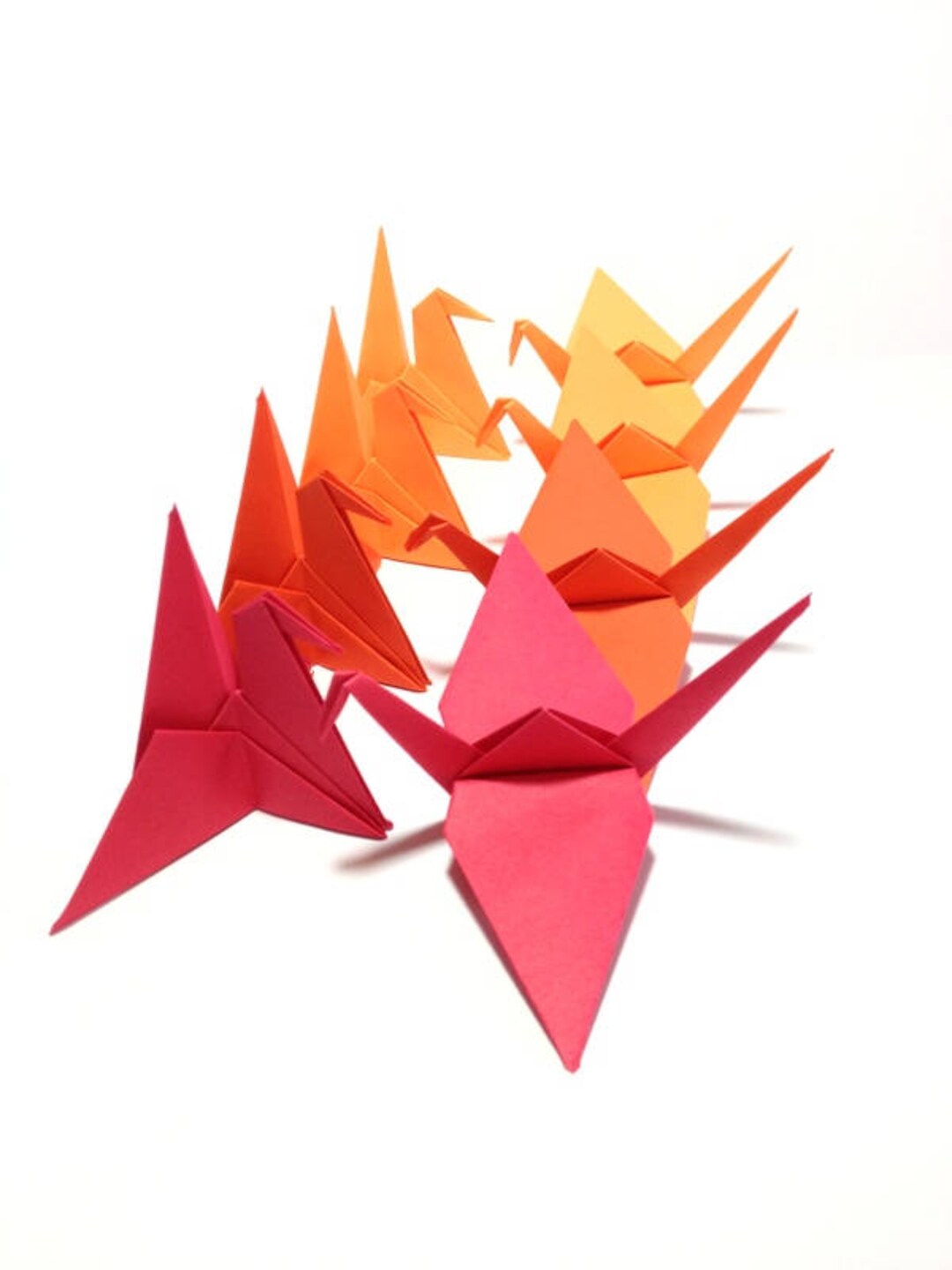 Origami Place Card Holders, Sunset Colors, Red Place Card Holders ...