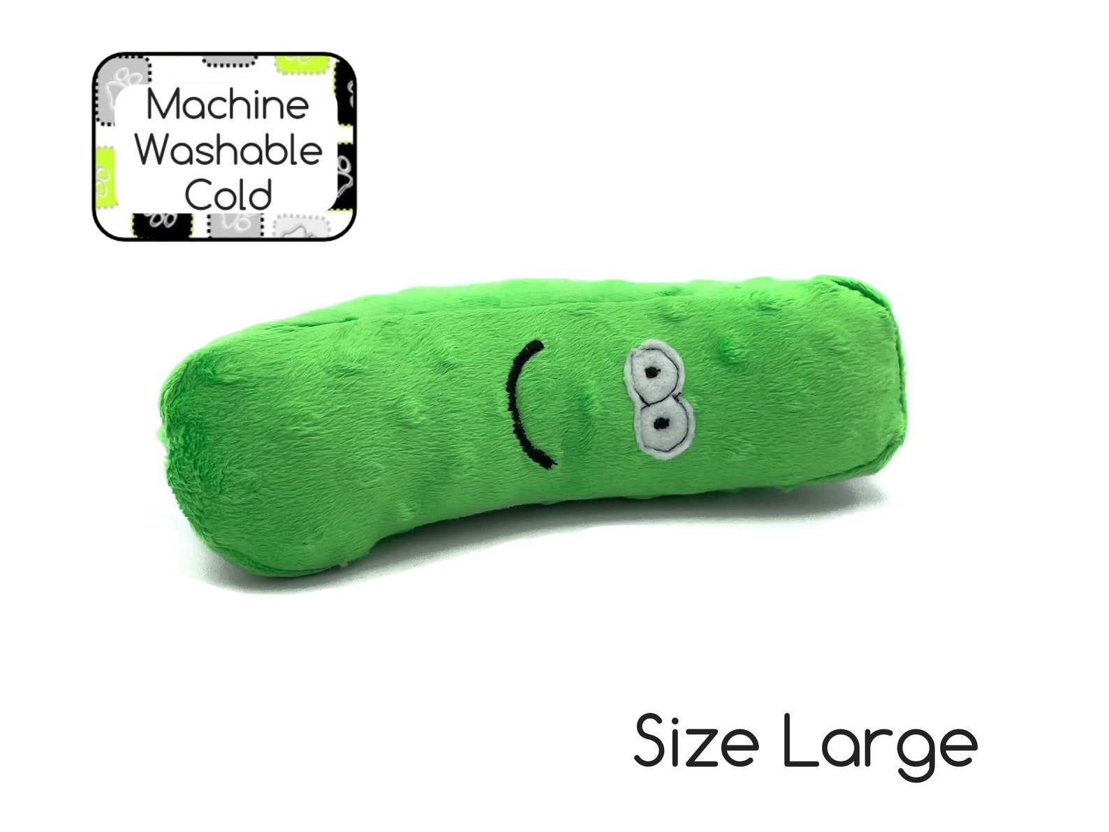 Dillard the Pickle Squeaky Plush Dog Toy - Etsy