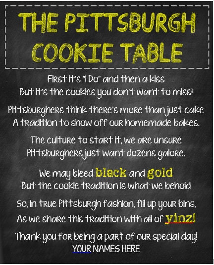 Personalized Cookie Table Poem - Etsy