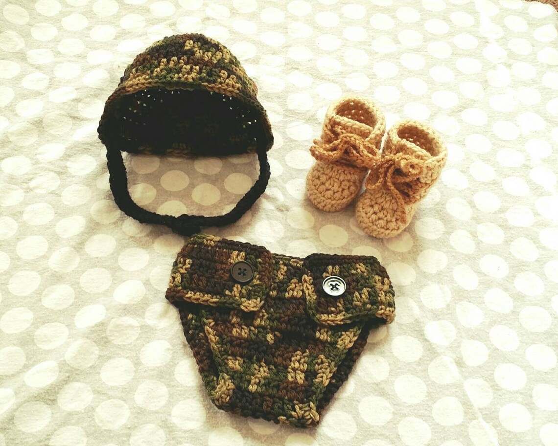 Crochet Baby Army Outfit Newborn Army Costume Baby Photo - Etsy