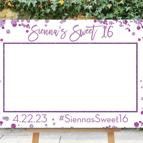 Sweet 16 Photo Booth Frame 16th Birthday Party Prop - Etsy