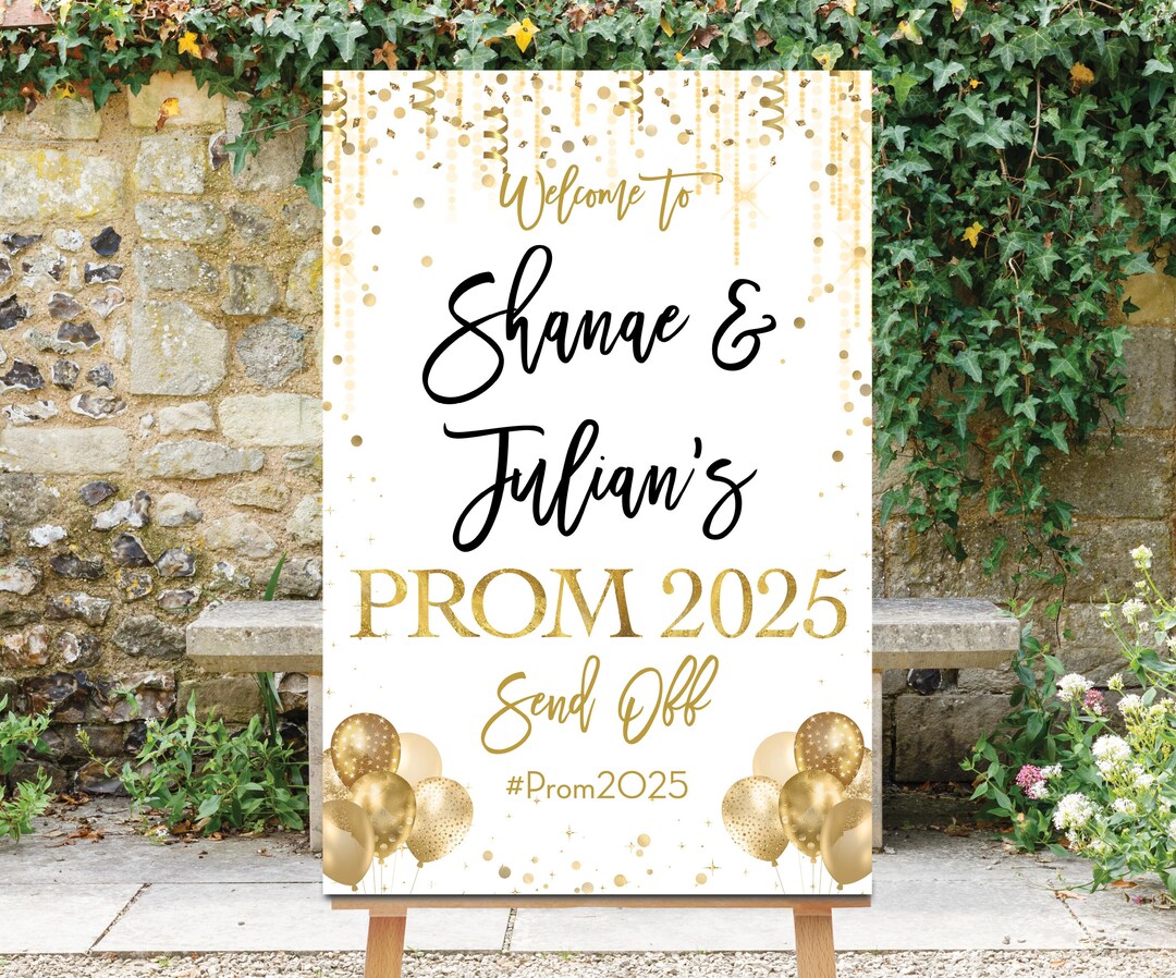 Prom Send off Party Sign, Prom Send-off Welcome Sign, Prom 2025 Sign ...