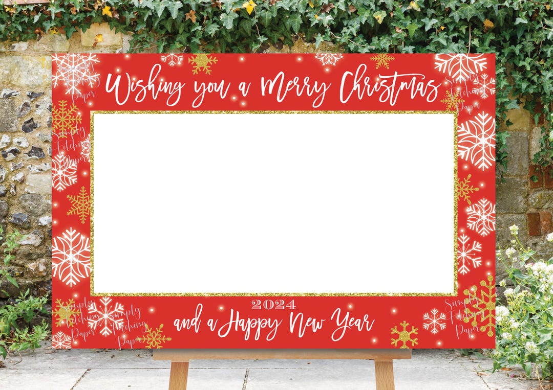 Christmas Selfie Frame, Christmas Photo Prop Frame, Holidays, Printable ...