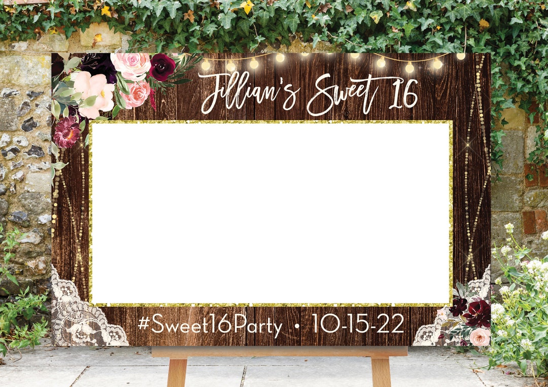 Sweet 16 Photo Prop, Selfie Frame, Birthday Picture Frame, Sweet ...