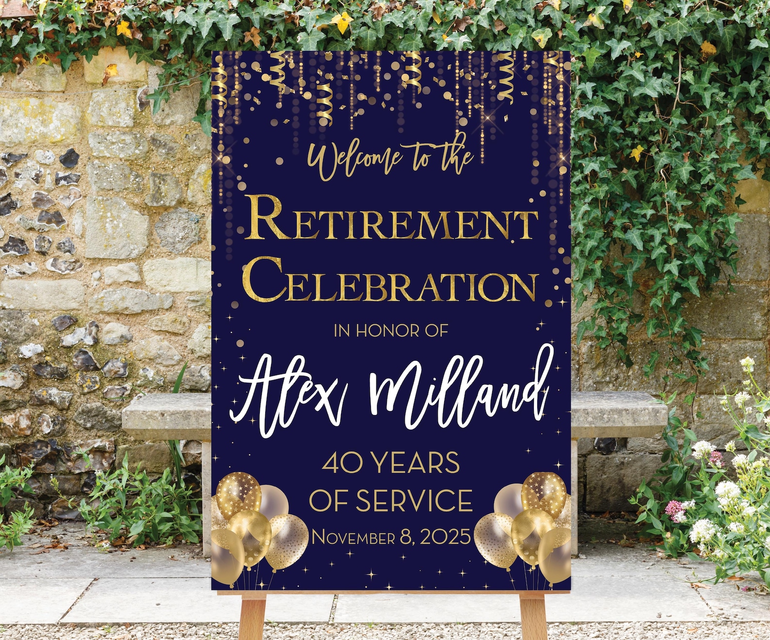 Retirement Party Welcome Sign, Retirement Dinner, Personalized ...