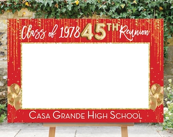 Reunion Photobooth Frame, High School Class Reunion Photo Booth, School ...