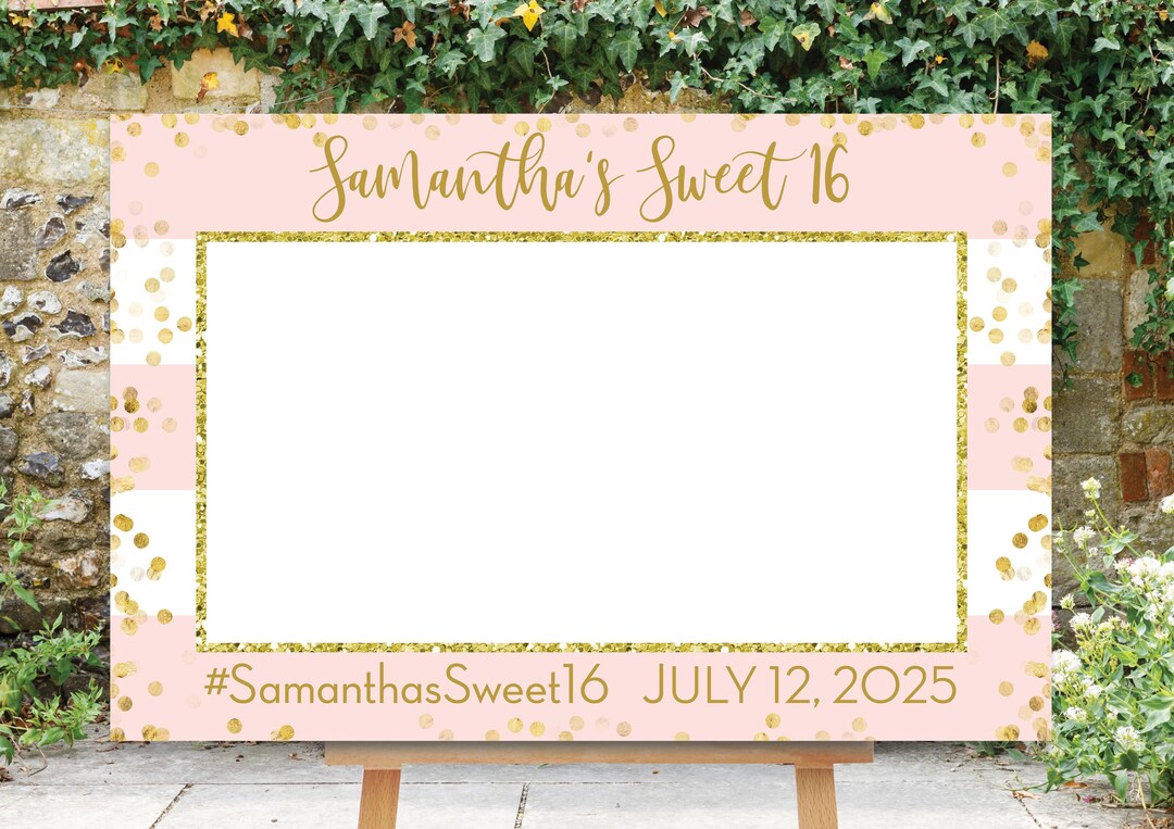 Sweet 16 Photo Prop, Photo Booth Prop Frame, 16th Birthday Photo Prop ...