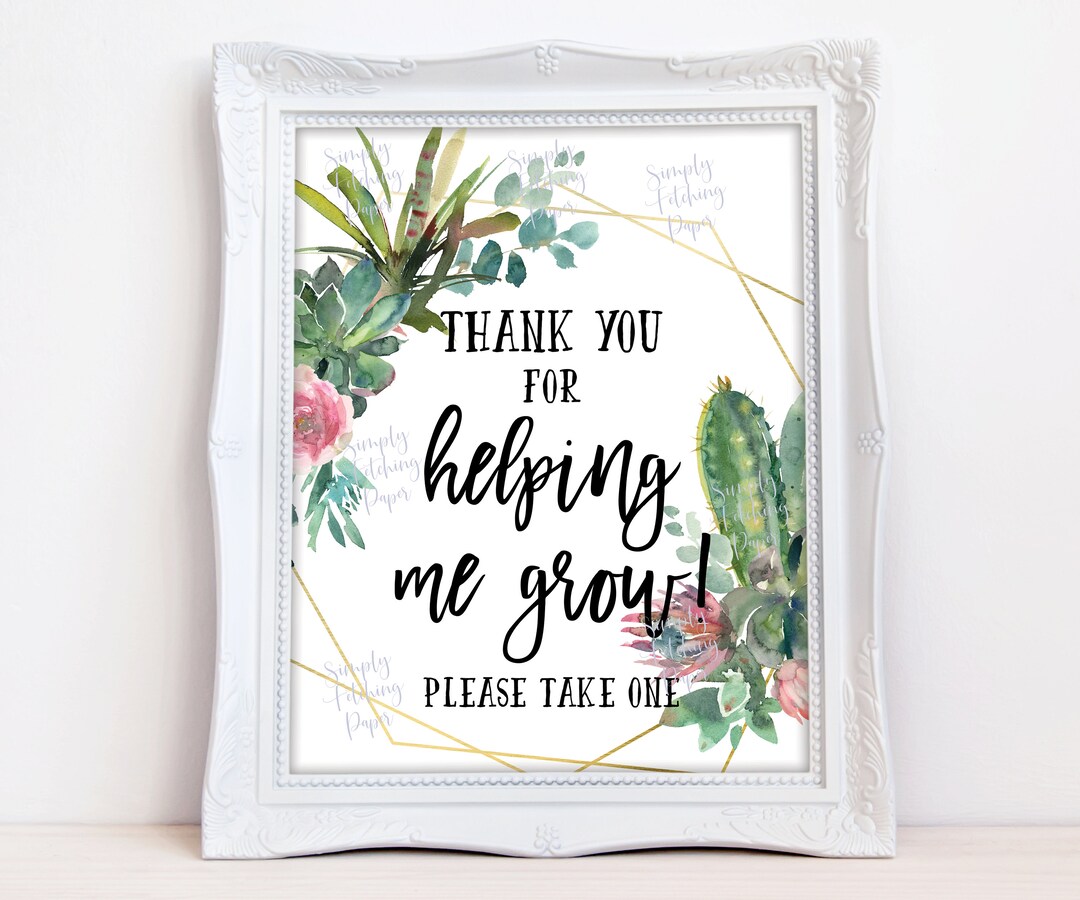 Thank You for Helping Me Grow Sign, Graduation 2025, Printable ...