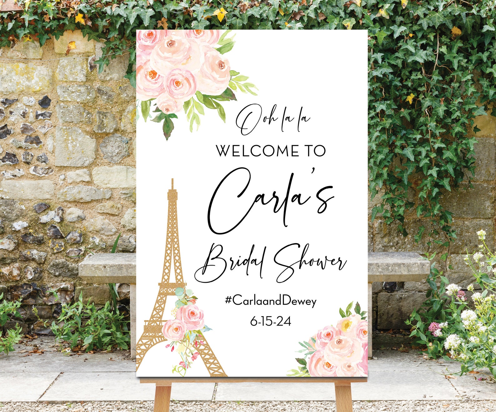 Paris Themed Bridal Shower Sign France Theme Paris Sign - Etsy