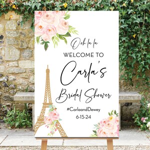 Paris Themed Bridal Shower Sign France Theme Paris Sign - Etsy