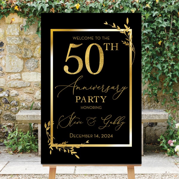 50th Wedding Anniversary Party Welcome Sign - Etsy