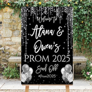 Prom Send off Party Sign, Prom Send-off Welcome Sign, Prom 2025 Sign ...