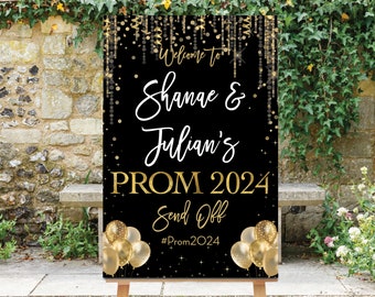 Prom Send off Party Sign, Prom Send-off Welcome Sign, Prom 2024 Sign ...