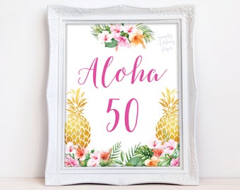 50th Birthday Luau - Etsy