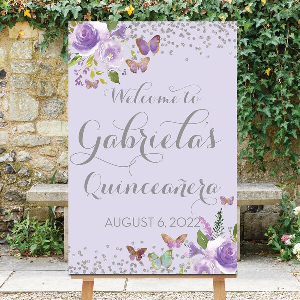 Mis Quince Backdrop Purple Silver - Etsy
