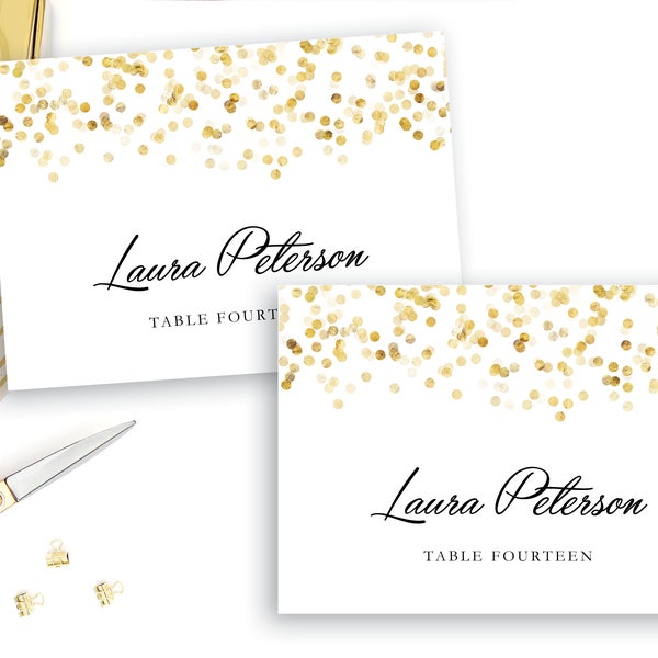 Gold Place Card - Etsy