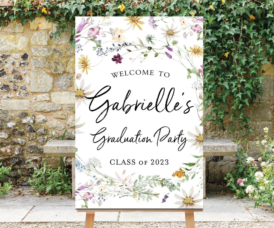 Wildflower Graduation Party Welcome Wild Flower Decor 2023 - Etsy