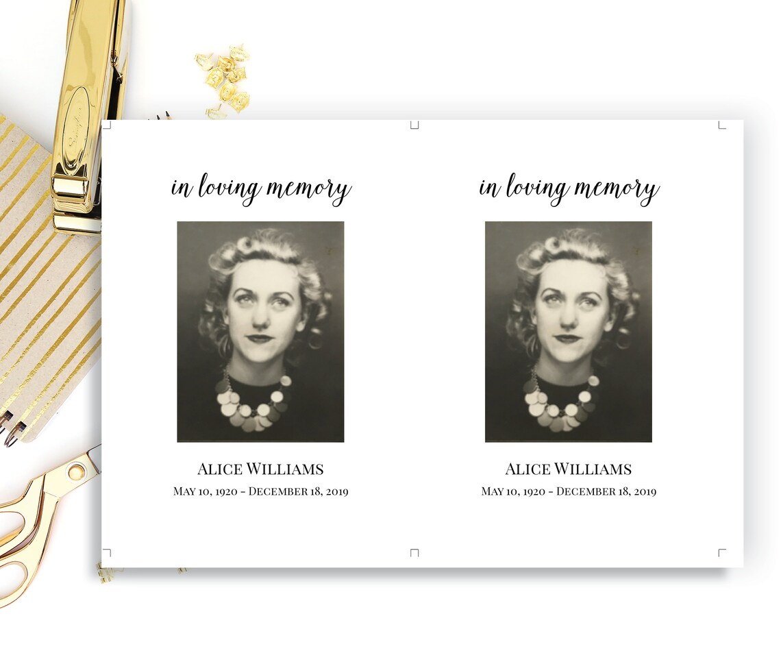 Editable Funeral Card Funeral Card Template Funeral Prayer | Etsy