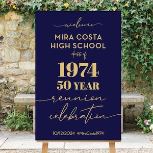 Class Reunion Welcome Sign, Any Class, Any Year, Customizeable Sign ...