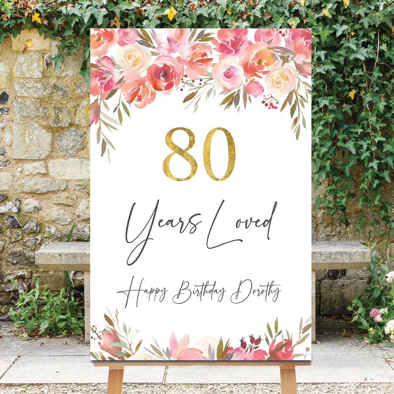 80th Birthday Sign - Etsy
