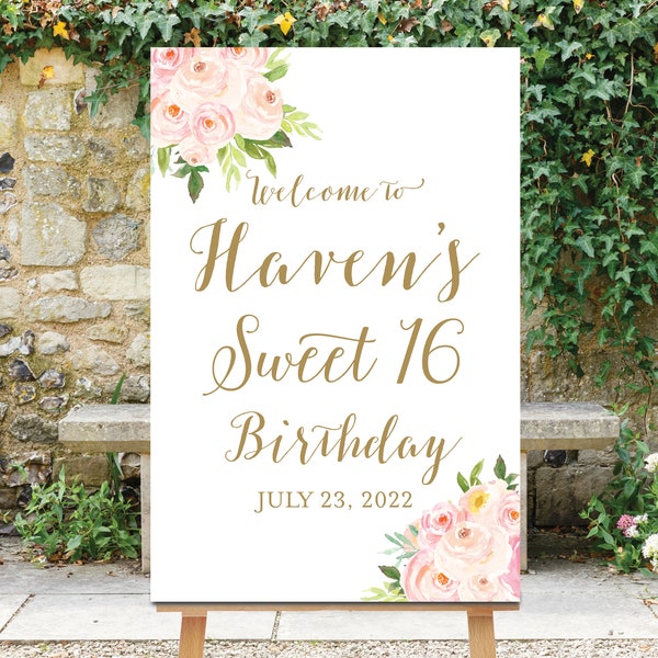 Pink Sweet 16 Decorations - Etsy