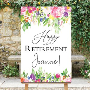 Happy Retirement Sign, Retirement Decor, Retirement Dinner, Custom ...