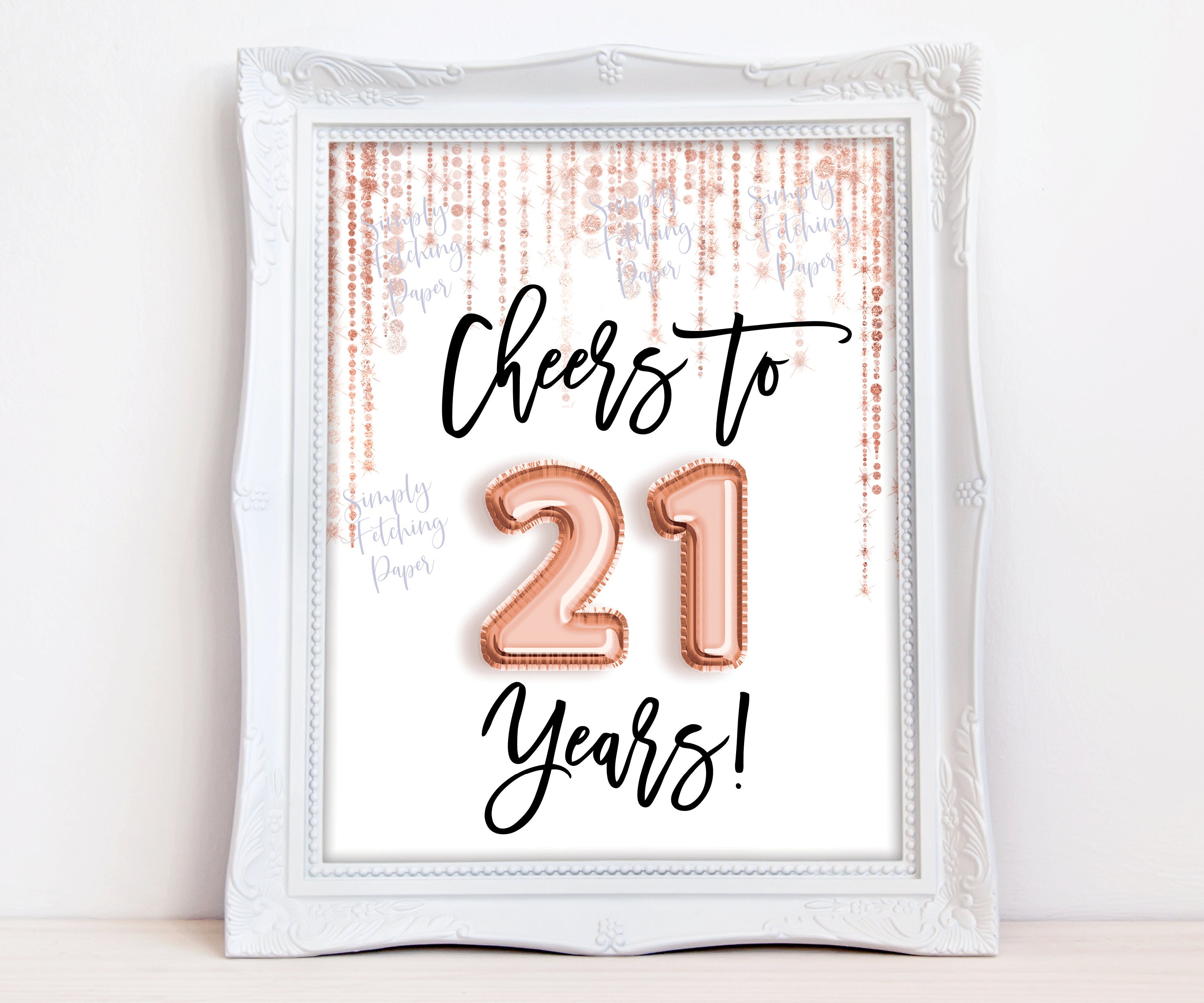 Rose Gold 21 Decor - Etsy