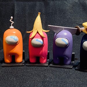 Among Us Inspired Crewmate Figure With Magnetic Hat and Base Included ...