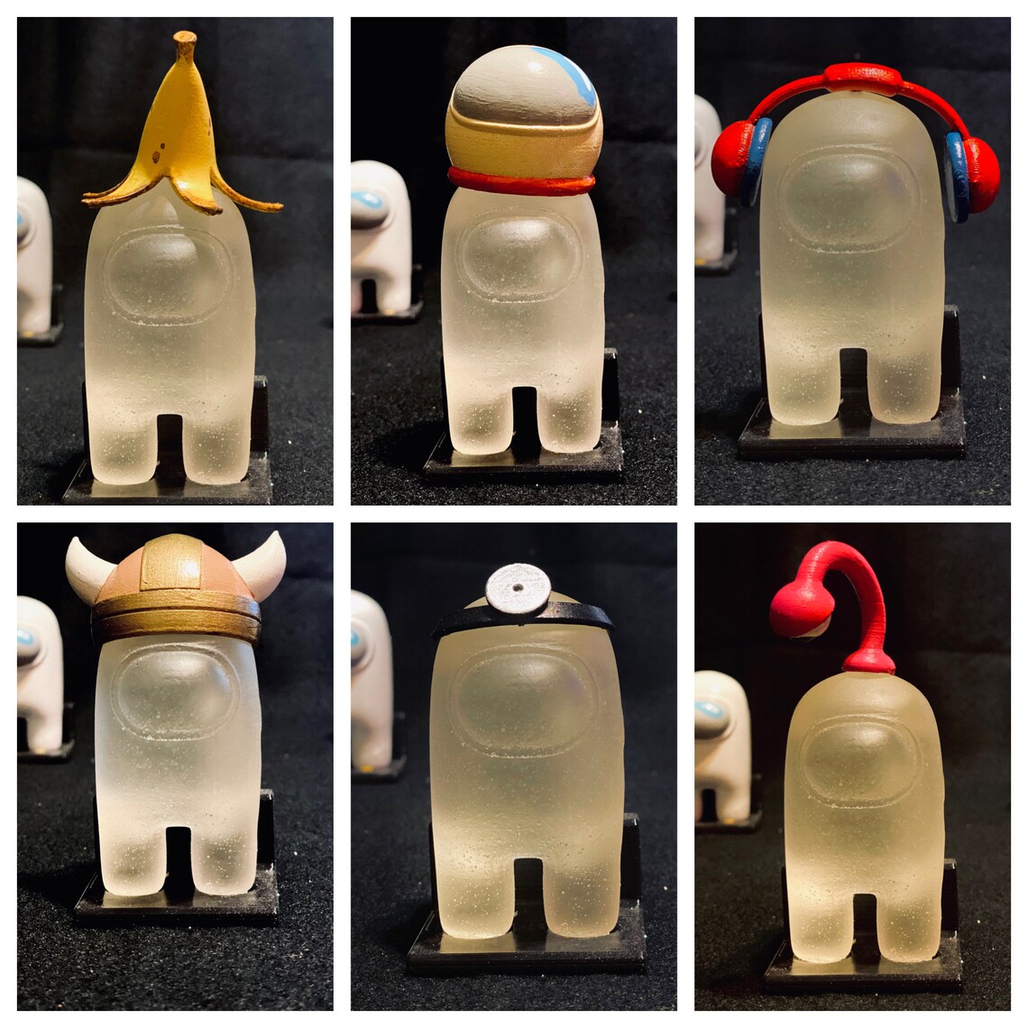 Among Us Inspired Crewmate Figure With Magnetic Hat and Base | Etsy