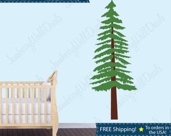 Tree wall decal pine tree decal large set of three