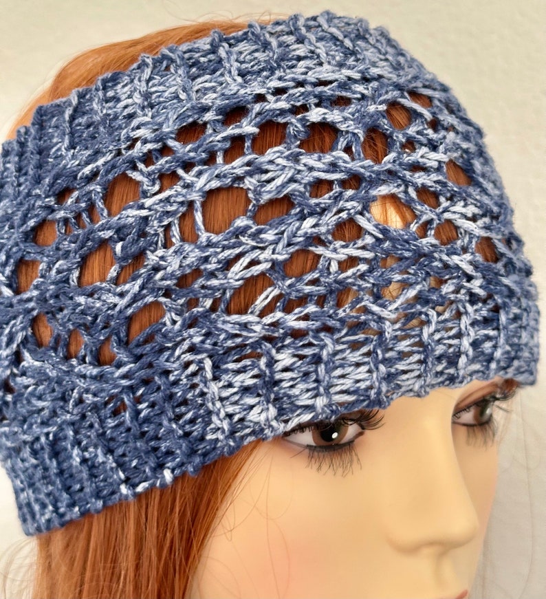 Hand Knits 2 Love Headband Bandana Headwrap Flower Lace Ombre Shades ...