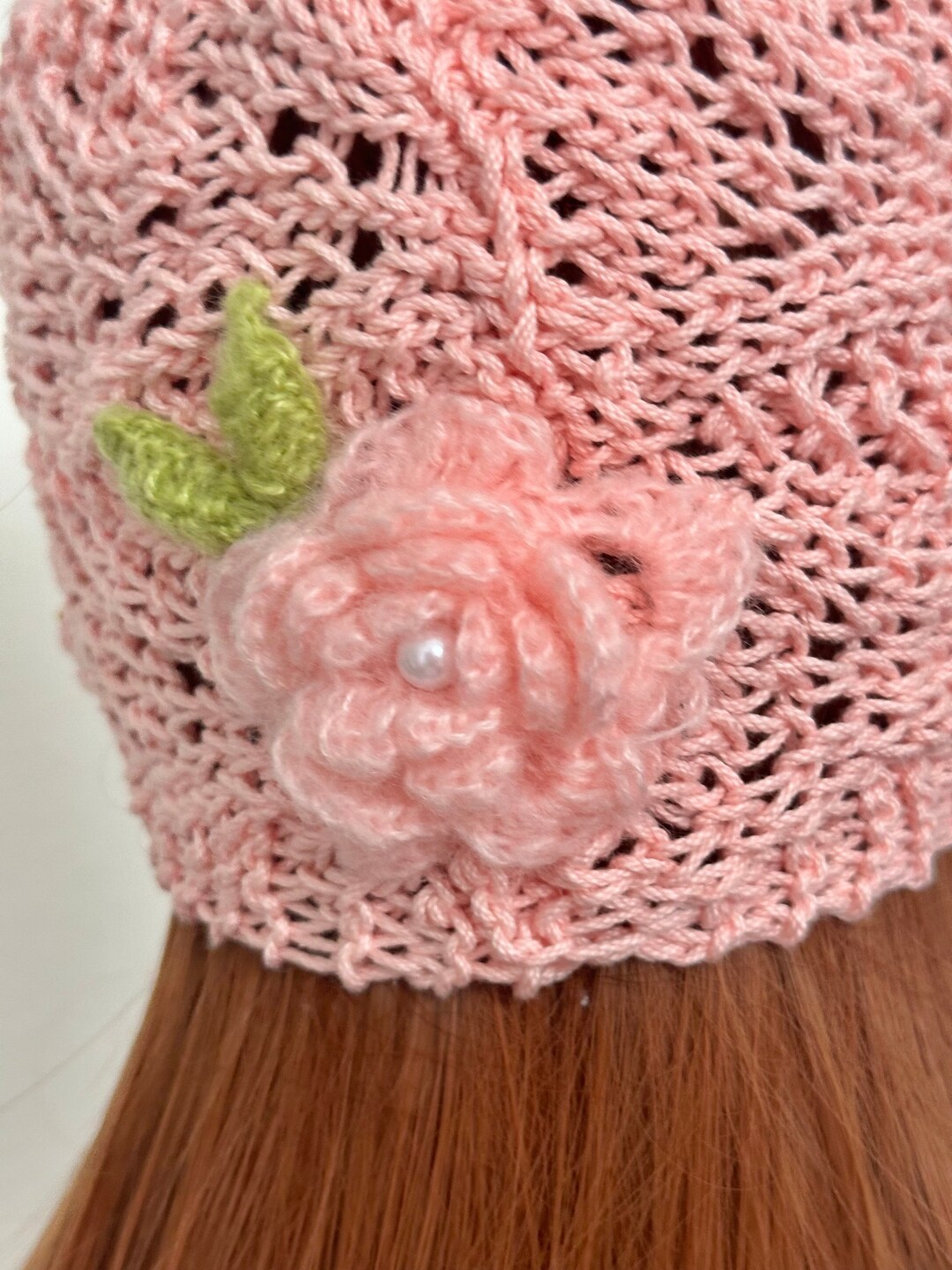 Hand Knits 2 Love Headband Bandana Headwrap Flower Lace Pearl Designer ...