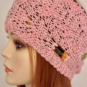 Hand Knits 2 Love Headband Bandana Headwrap Flower Lace Pearl Designer ...