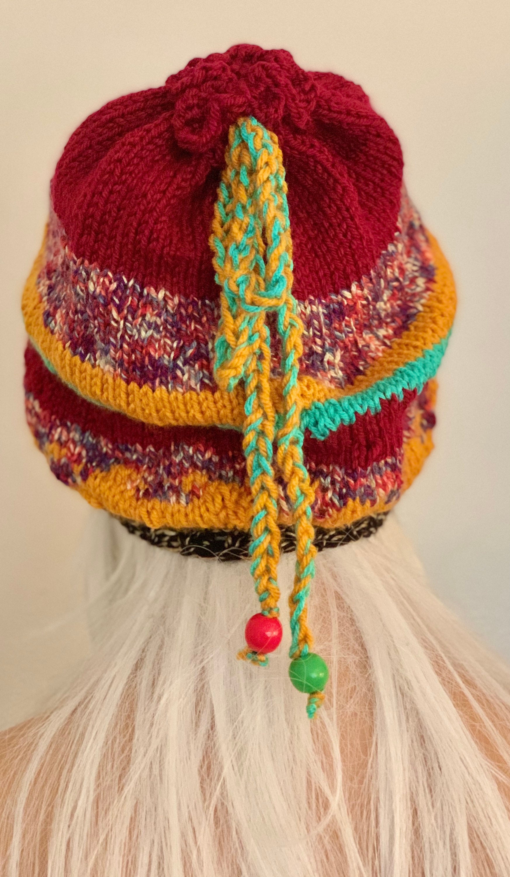 Handgestrickt 2 Love Slouch Mütze Mütze Mütze Beret Boho Zopf | Etsy