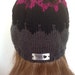 Beanie Slouch Hat Inpirational Message Designer Fashion Silver Plaque ...