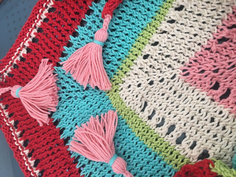 Hand Knits 2 Love Cotton Triangle Shaw Designer Fashion - Etsy