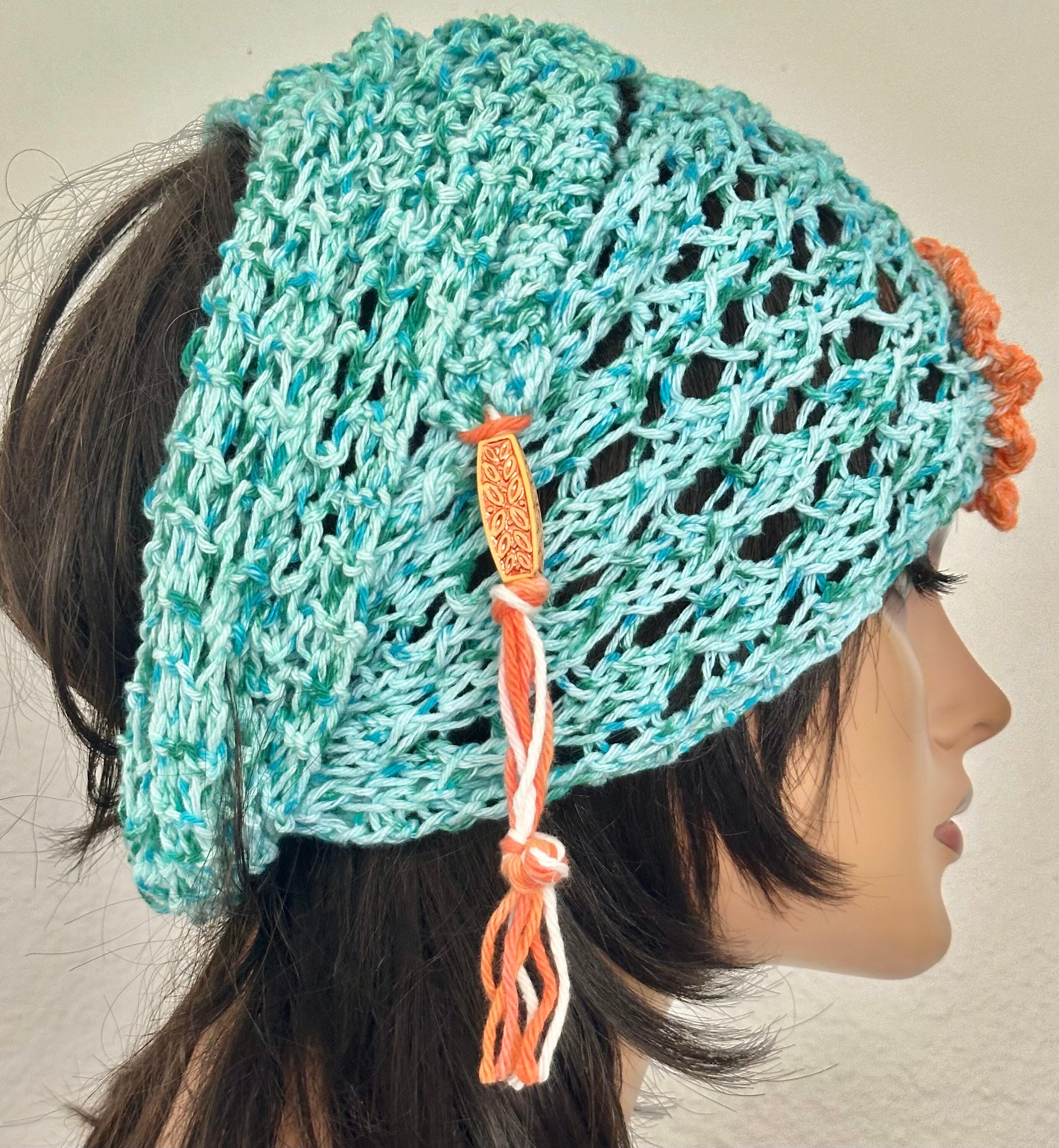 Hand Knits 2 Love Cotton Bandana Scarf Headband Headwrap Flower ...