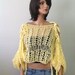 Hand Knit Cotton Lace Shrug Halter Shawl Wrap Yellow Sunhine Spring ...