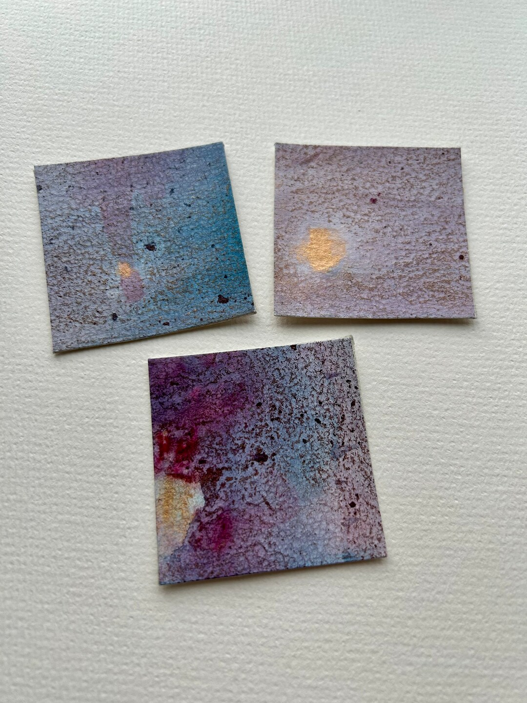 Original Pink and Blue Watercolor Abstract Art Stickers - Pink and Blue ...