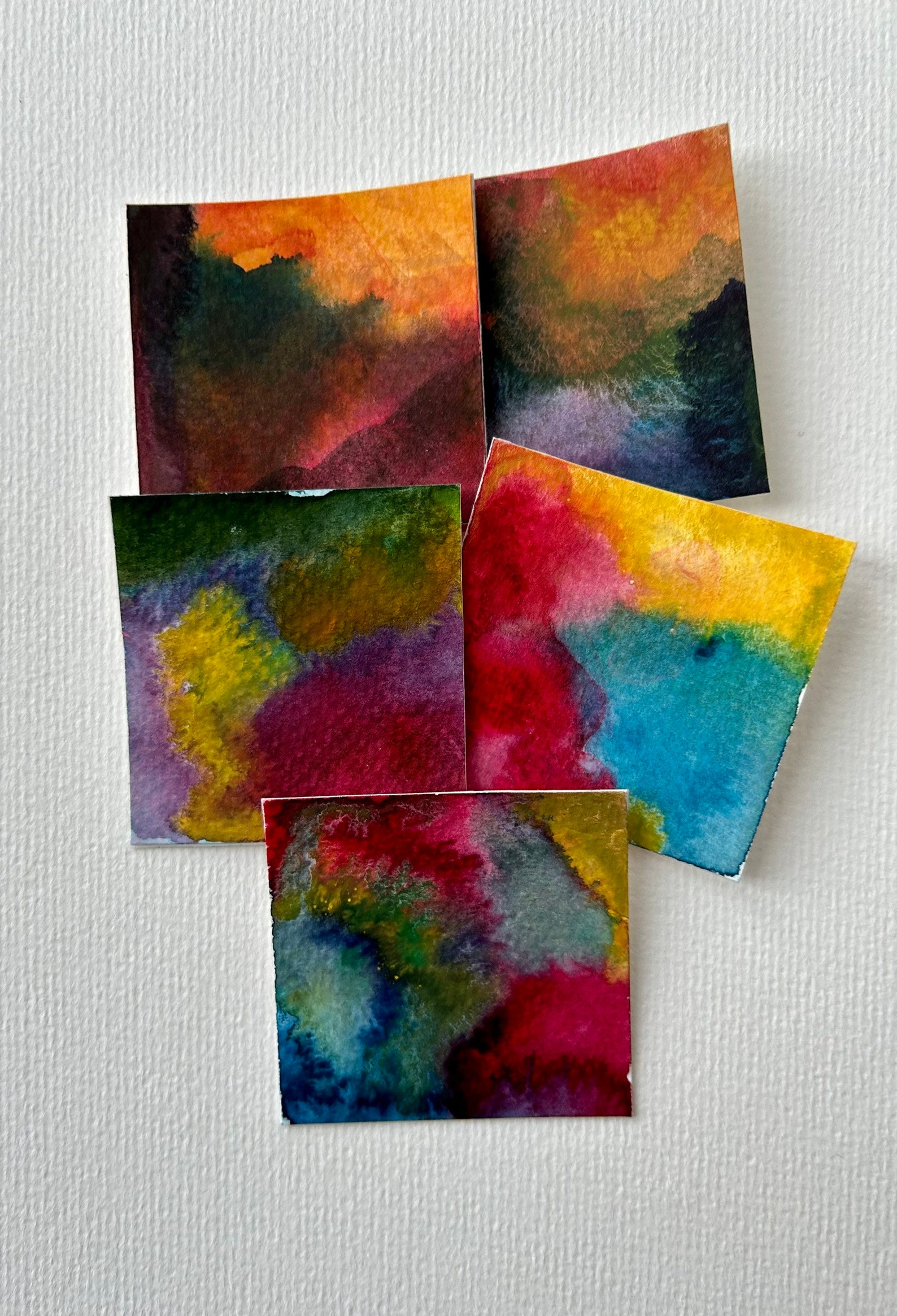 Original Abstract Watercolor Art Stickers - Watercolor Abstract ...