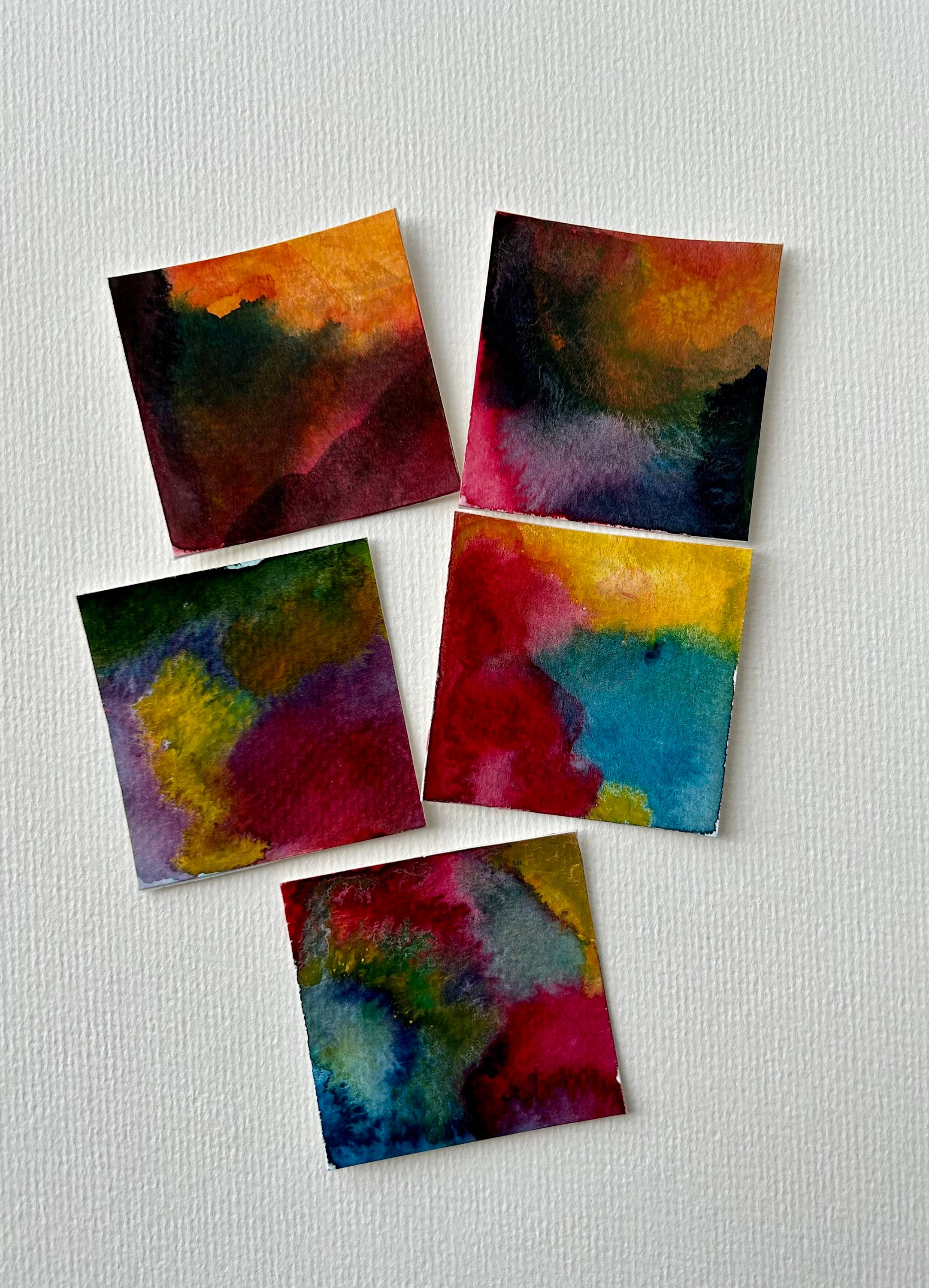 Original Abstract Watercolor Art Stickers Watercolor Abstract Stickers ...
