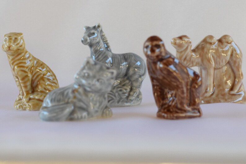 Vintage Lot of Porcelain Wade Animals Red Rose Tea Figures Zebra ...