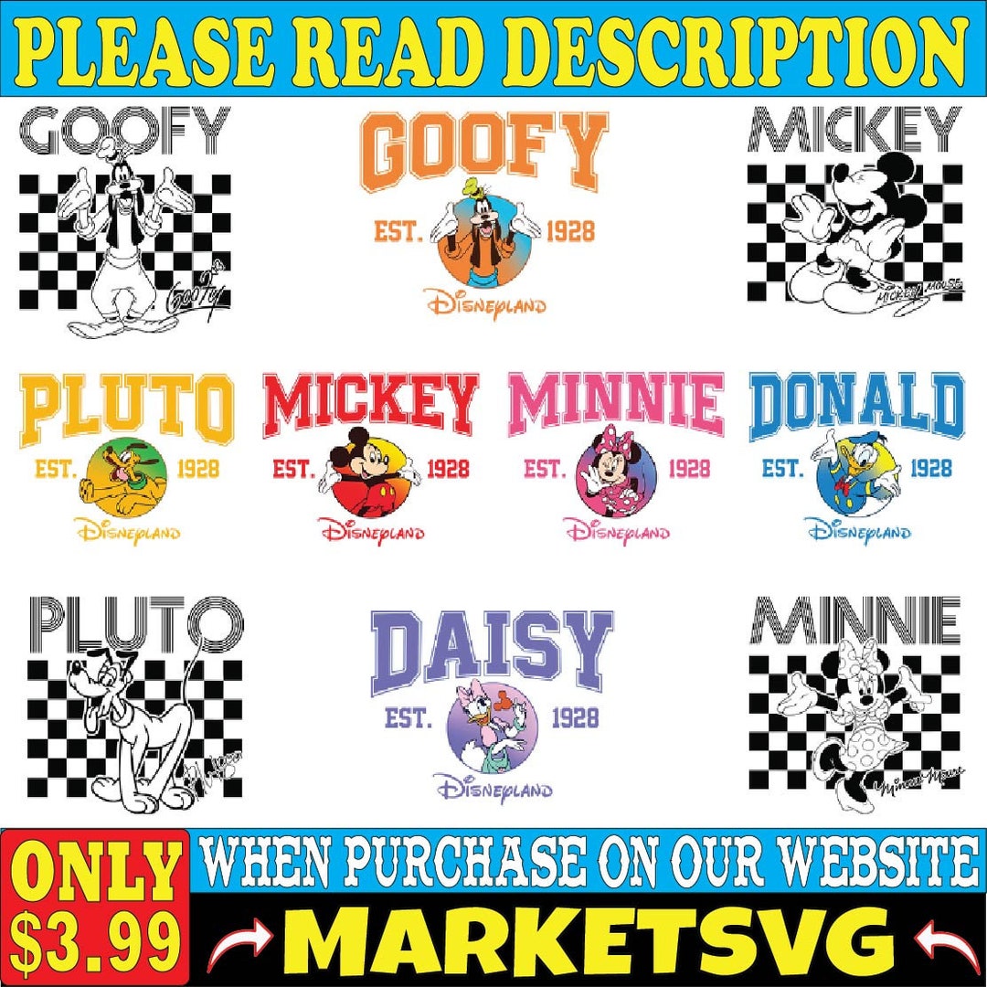 Mickey and Friends Name Png Mickey Mouse Png Magical Kingdom - Etsy