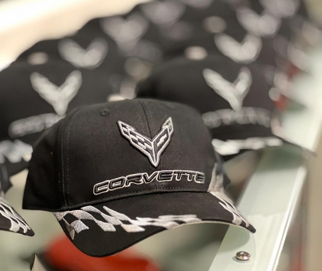 C8 Corvette Hat Black & Silver NEW - Etsy