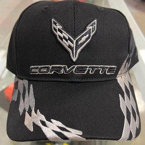 C8 Corvette Hat Black & Silver NEW - Etsy