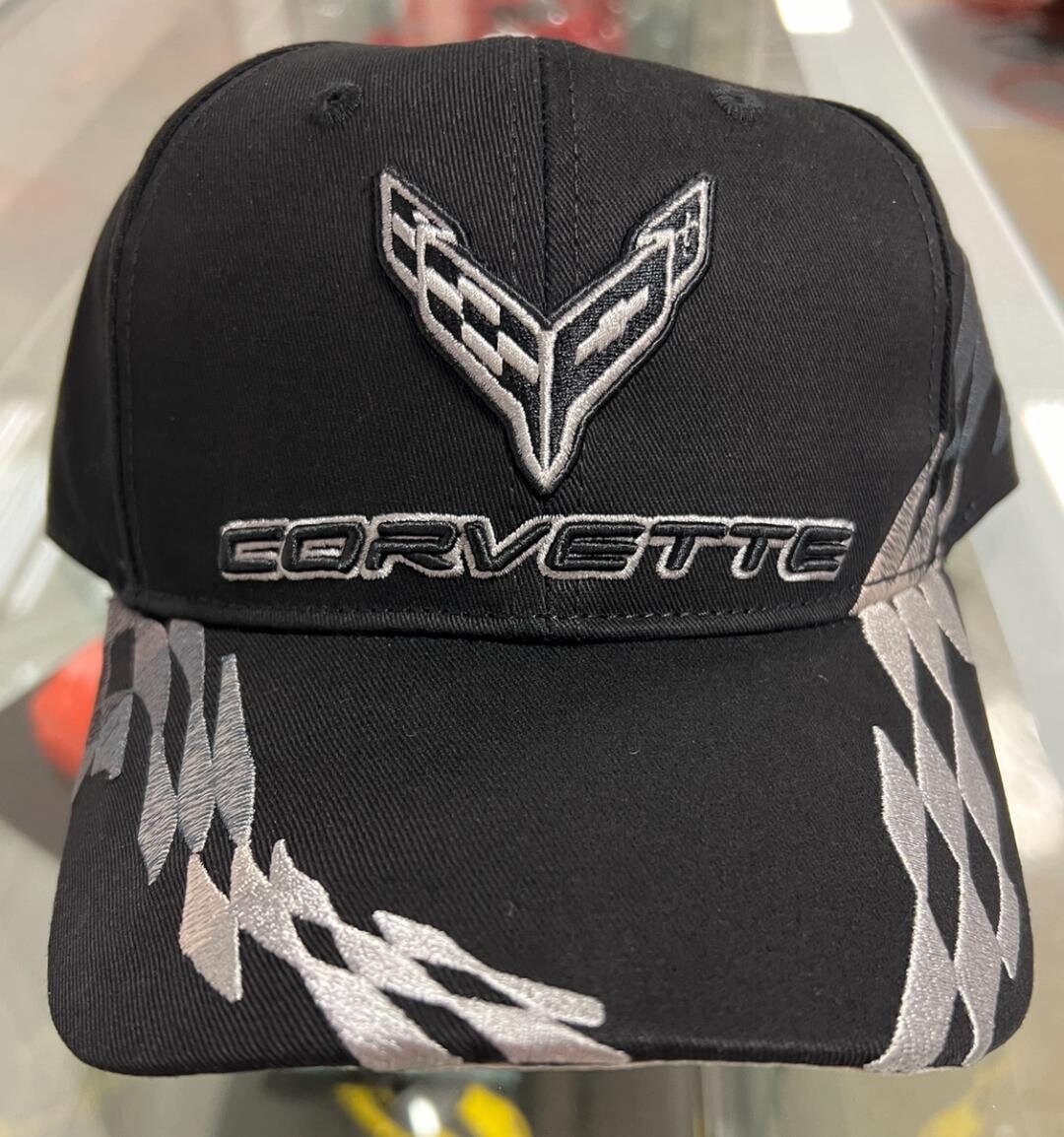 C8 Corvette Hat Black & Silver NEW - Etsy