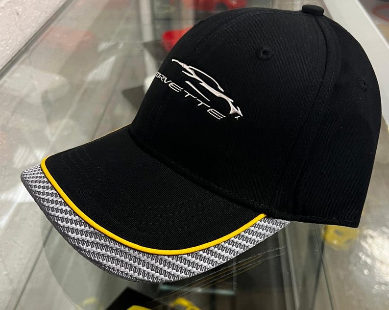 NEW!! C8 Corvette Black Hat Carbon and Yellow Trim - Etsy