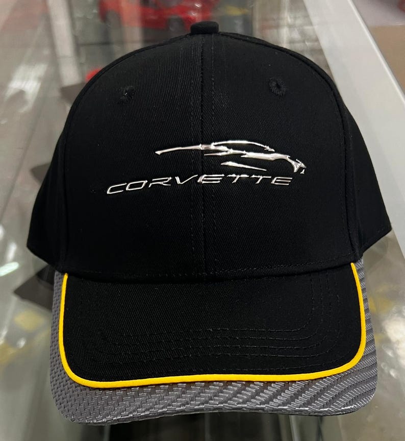 NEW!! C8 Corvette Black Hat Carbon and Yellow Trim - Etsy