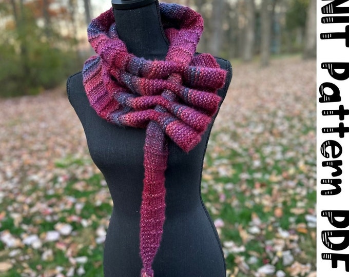 Everest Scarf keyhole/ascot/stay On/pull Through/vintage Scarf Knitting ...